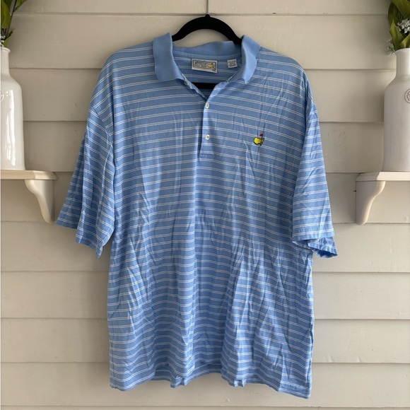Augusta National Golf Shop | Shirts | Masters Golf Light Blue Striped ...